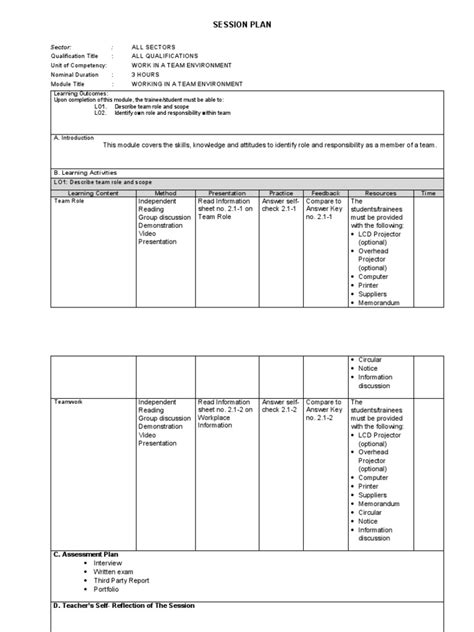 Session Plan Basic Uc2 Lo1 Pdf Pedagogy Teaching