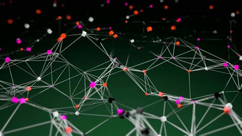 Cubes Move In Waves In Chain Design Chains Moving In Waves With 3d Cubes Space With Polygonal
