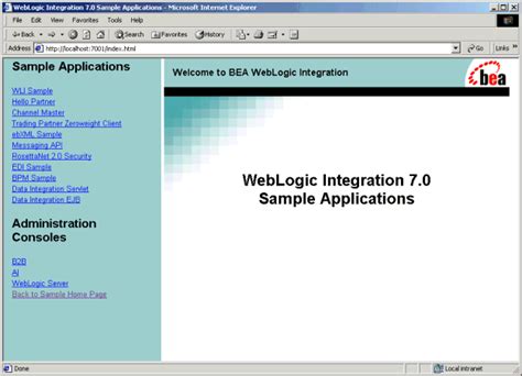 Weblogic Integration Administration And Design Tools