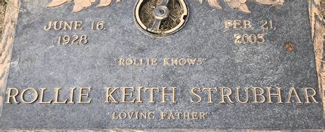 Roland Keith Rollie” Strubhar 1928 2005 Find A Grave Memorial