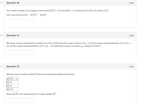 Solved For A Random Variable X We Happen To Know That Chegg