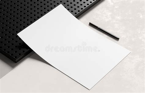 A4 Size White Paper Mock Up Isolated On Soft Background Blank Portrait A4 Mock Up 3d