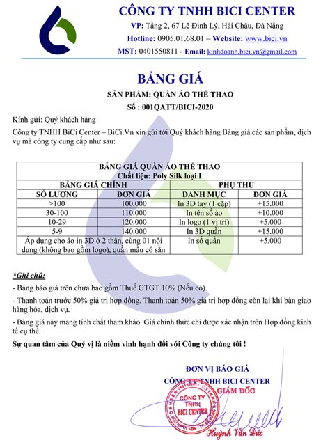Chi tiết từng bước Mẫu báo giá Cập nhật mới nhất