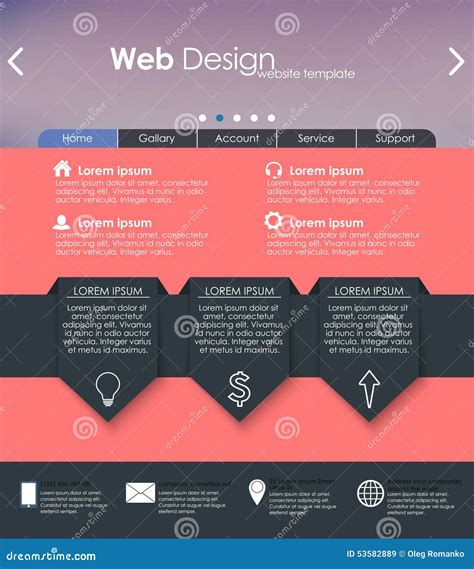 Menu Design For Web Site Stock Vector Illustration Of Layout