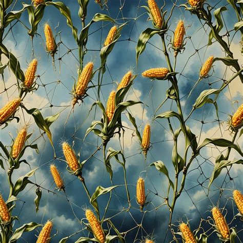 Corn On The Cobweb Surreal Corn On Cobweb In Dali Style
