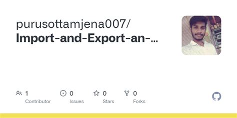 github purusottamjena007 import and export an object using common js