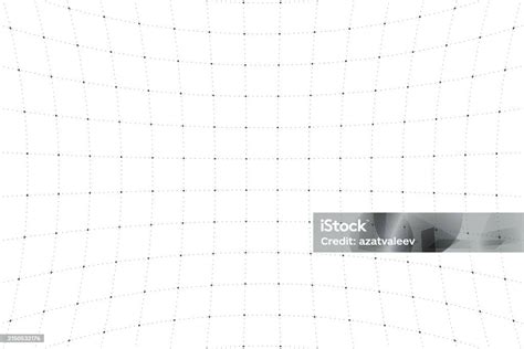 Vr Hud 미래 지향적 인 인터페이스 방대한 사각형 그리드 선과 점 헤드 업 디스플레이 패턴입니다 디지털 Ui 화면 볼록 메쉬