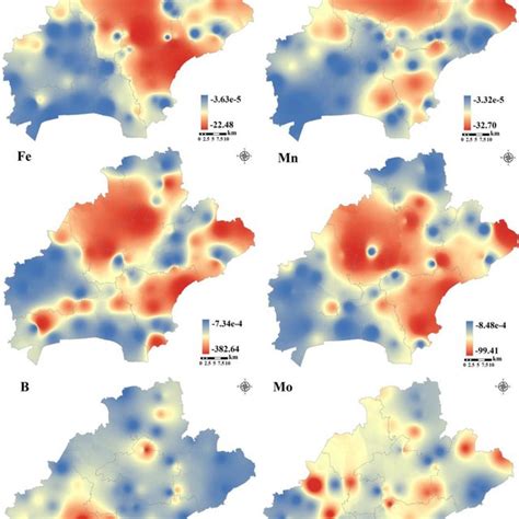 Spatial Prediction Error Difference Maps Between Cokriging And Bayesian Download Scientific