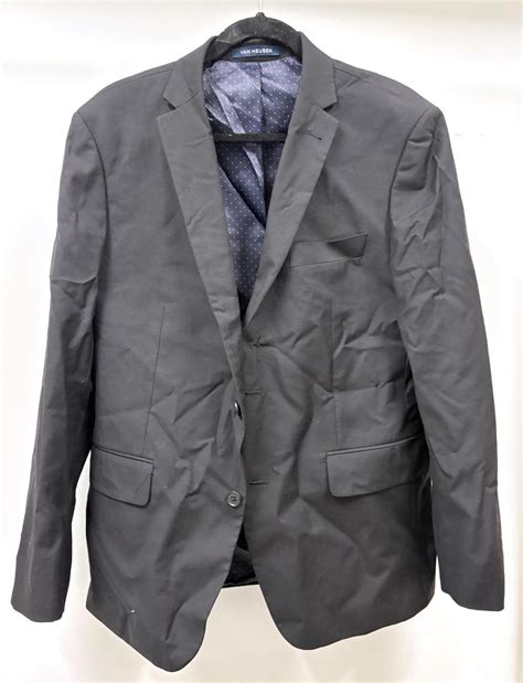 At Auction A Mens Black Suit Jacket Marked Van Heuson Size 104