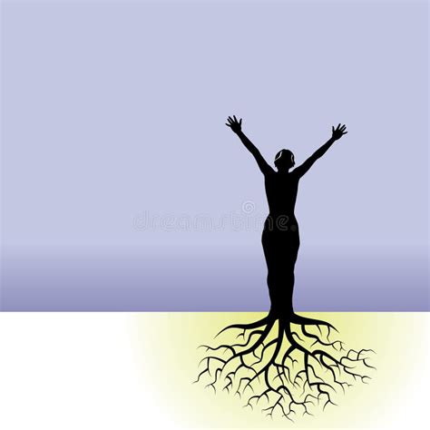 Person With Tree Roots Stock Vector Image Of Intertwined 7073350