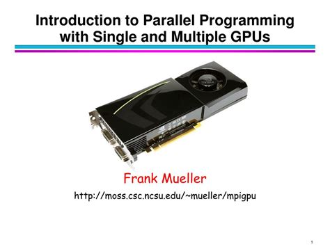 Ppt Introduction To Parallel Programming With Single And Multiple