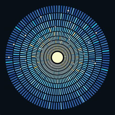 Abstract Mosaic Blue Concentric Circles 29940483 Vector Art At Vecteezy
