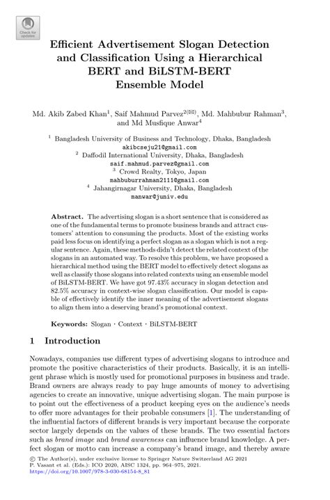 Pdf Efficient Advertisement Slogan Detection And Classification Using