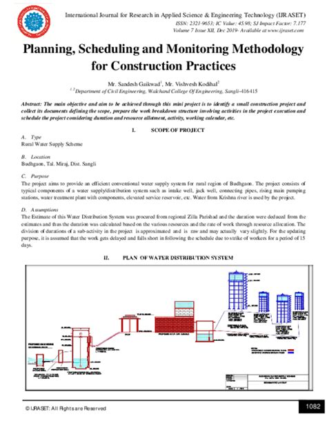 Pdf Planning Scheduling And Monitoring Methodology For Construction Practices