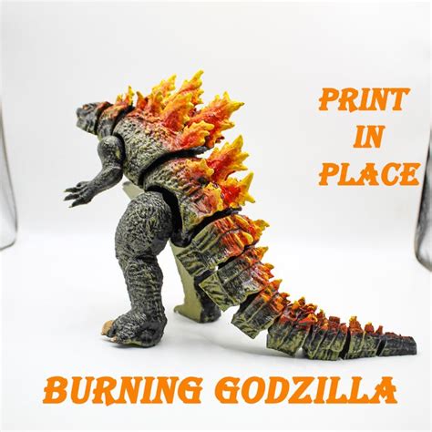3d Printable Burning Godzilla By Mario3d