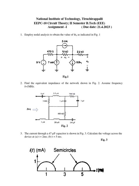 Circuit Theory Assignment 1 Pdf Electrical Network Ac Power