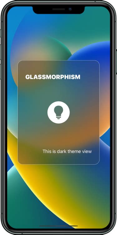 Assistant For Glassmorphism Ui In Ios