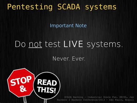 SCADA Hacking Industrial Scale Fun PDF Computing Technology Computing
