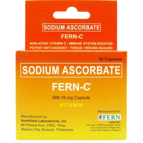 Fern C Ang Non Acidic Ascorbic Acid As Sodium Ascorbate Fern C Shopee Philippines