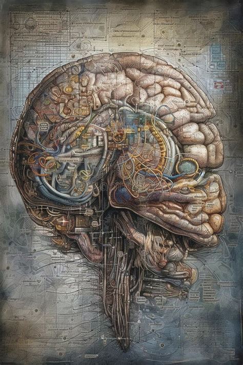 The Prefrontal Cortex Of The Brain S Executive Center Generative Ai Stock Illustration