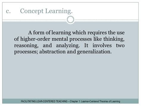 Flct Chapter 1 Learner Centered Theories Of Learning Pptx