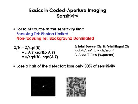 Ppt Peeking Into The Early Universe With Coded Aperture Imaging