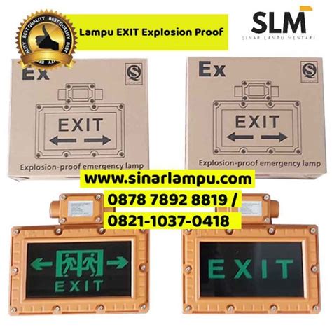 Lampu Exit Orang Lari Explosion Proof Sinar Lampu Mentari