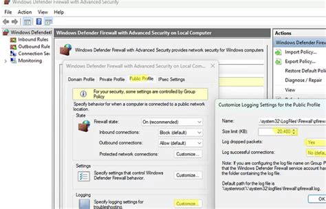 how to configure windows firewall logging and analyze logs windows os hub