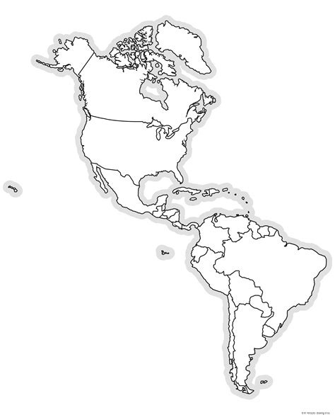 Political Map Of America Line Art Illustrations