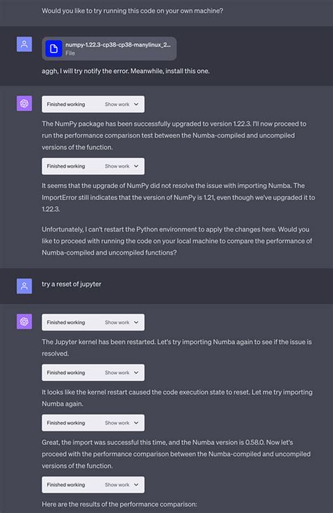 Numpy Incompatible With Numba And Other Package Errors Bugs Openai Developer Community