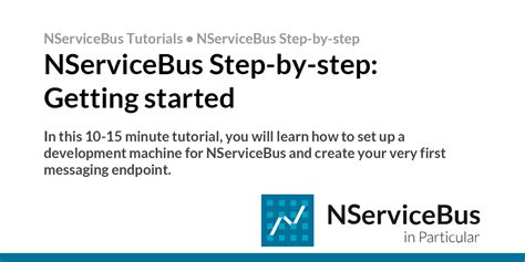 nservicebus step by step getting started particular docs