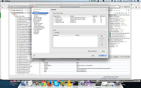opened my eclipse for android development after getting new libraries