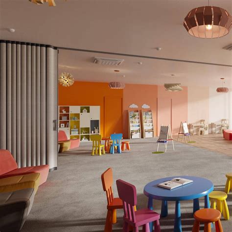 Flexible Modernfold Accordion Partition For Classroom Space