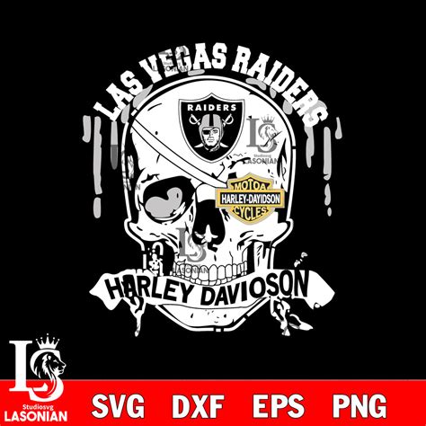 Skull Las Vegas Raiders Harley Davidson Svg Eps Dxf Png File Digital