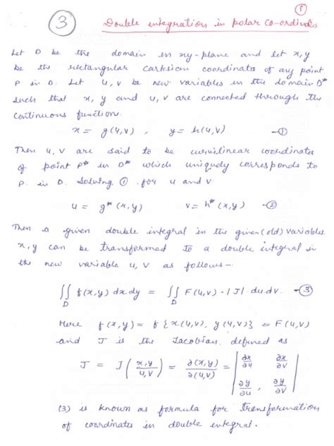 3 Double Integral In Polar Coordinates Pdf