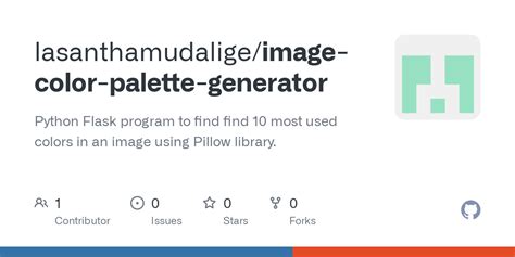 Github Lasanthamudaligeimage Color Palette Generator Python Flask