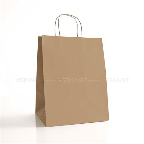 Паперові бурі крафт пакети з ручками — Готові крафтові пакети купити у Києві ціна фотографії