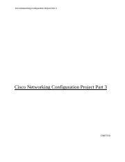 Carlos Cisco Networking Configuration Project Part 3a Docx Cisco Networking Configuration