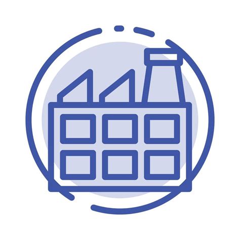Construction Factory Industry Blue Dotted Line Line Icon 17999202 Vector Art At Vecteezy