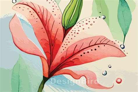 Lily Flower Watercolor Art Illustrations Graphic By Designbird