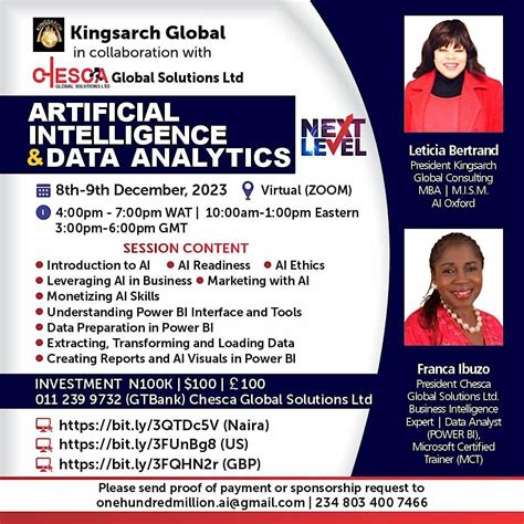Ai And Data Analytics Next Level December 8 To December 9 Online