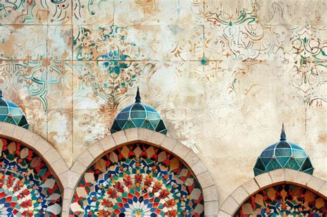 Vintage Eid Background For Text Space With Ornamental Borders Premium Ai Generated Image