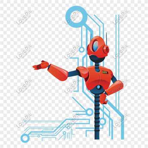 Gambar Ilustrasi Tema Teknologi Robot Vektor Png Unduh Gratis Lovepik