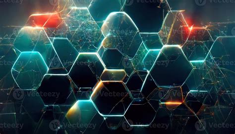 Abstract Tech Background Floating Numbers Hud Background Matrix Particles Grid Virtual Reality