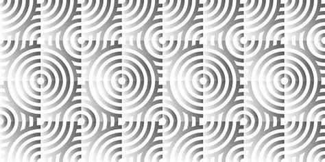 Abstract Lines Geometric Seamless Pattern Rounded Pattern Vector