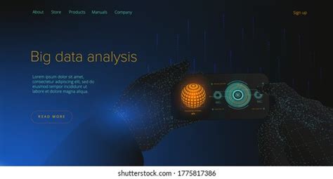 Big Data Technology Isometric Vector Illustration Stock Vector Royalty