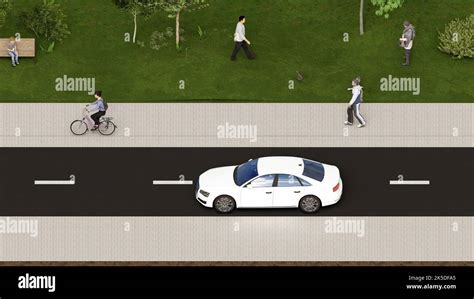 Urban Cross Section Diagram Showing Accessibility And Connectivity