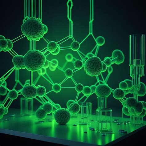 Premium Ai Image Glowing Molecular Structure In Laboratory Research