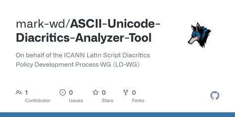 Github Mark Wdascii Unicode Diacritics Analyzer Tool On Behalf Of The Icann Latin Script