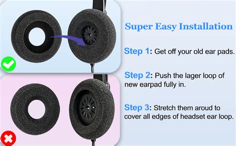 Plantronics Headset Ear Cushions Replacement Earpads Foam Ear Pad